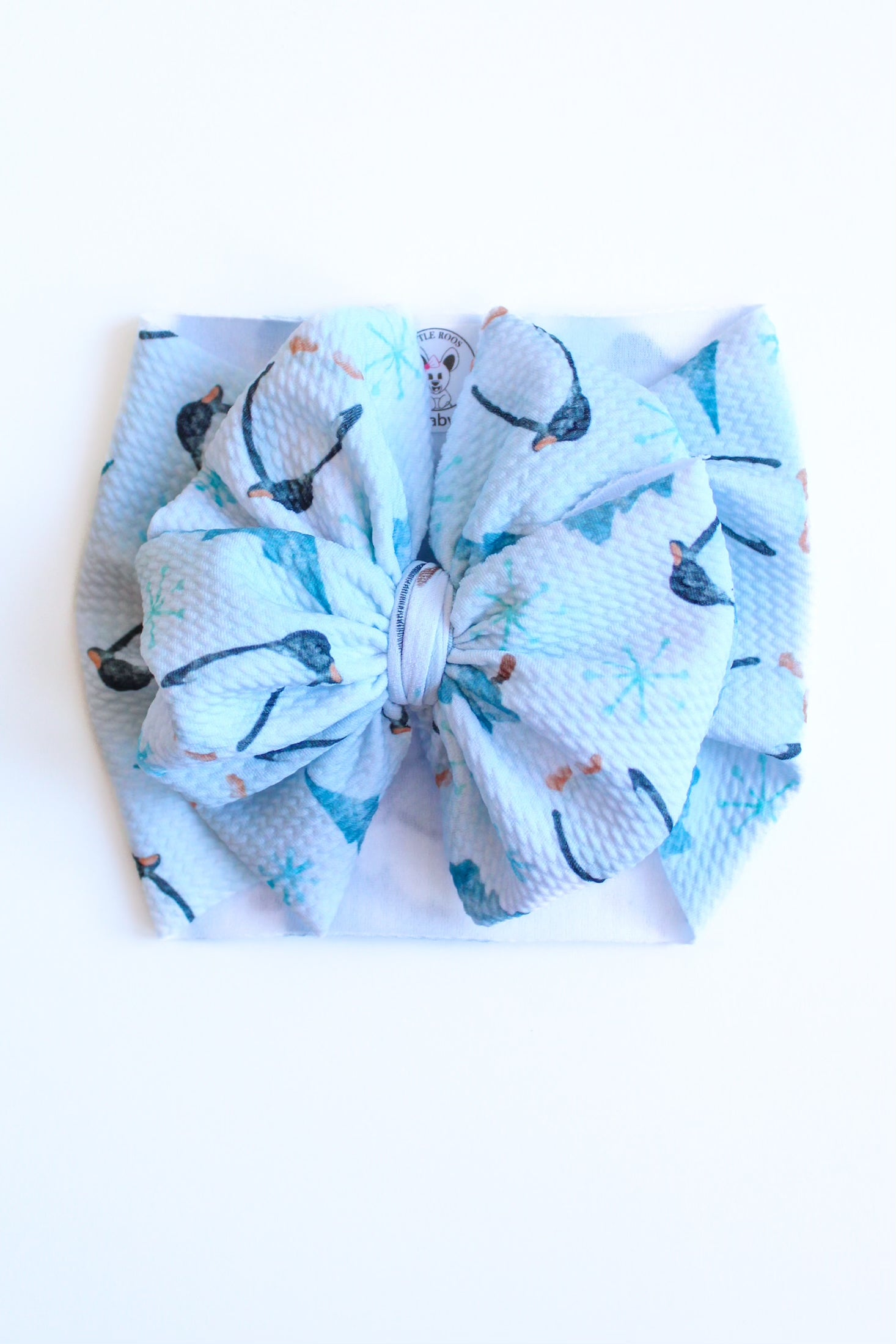 Penguin - Double Loop Bow - Made to Order – Little Roo's MN, LLC