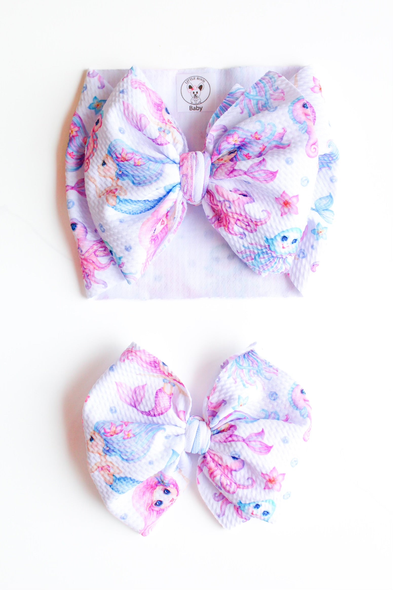 Aquamarine Mermaid - Hair Bow - Made to Order – Little Roo's MN, LLC