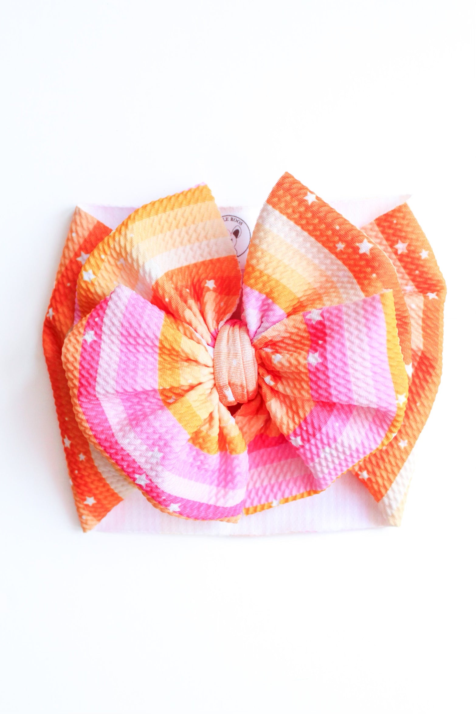 Good Vibes - Double Loop Hair Bow - Made to Order – Little Roo's MN, LLC