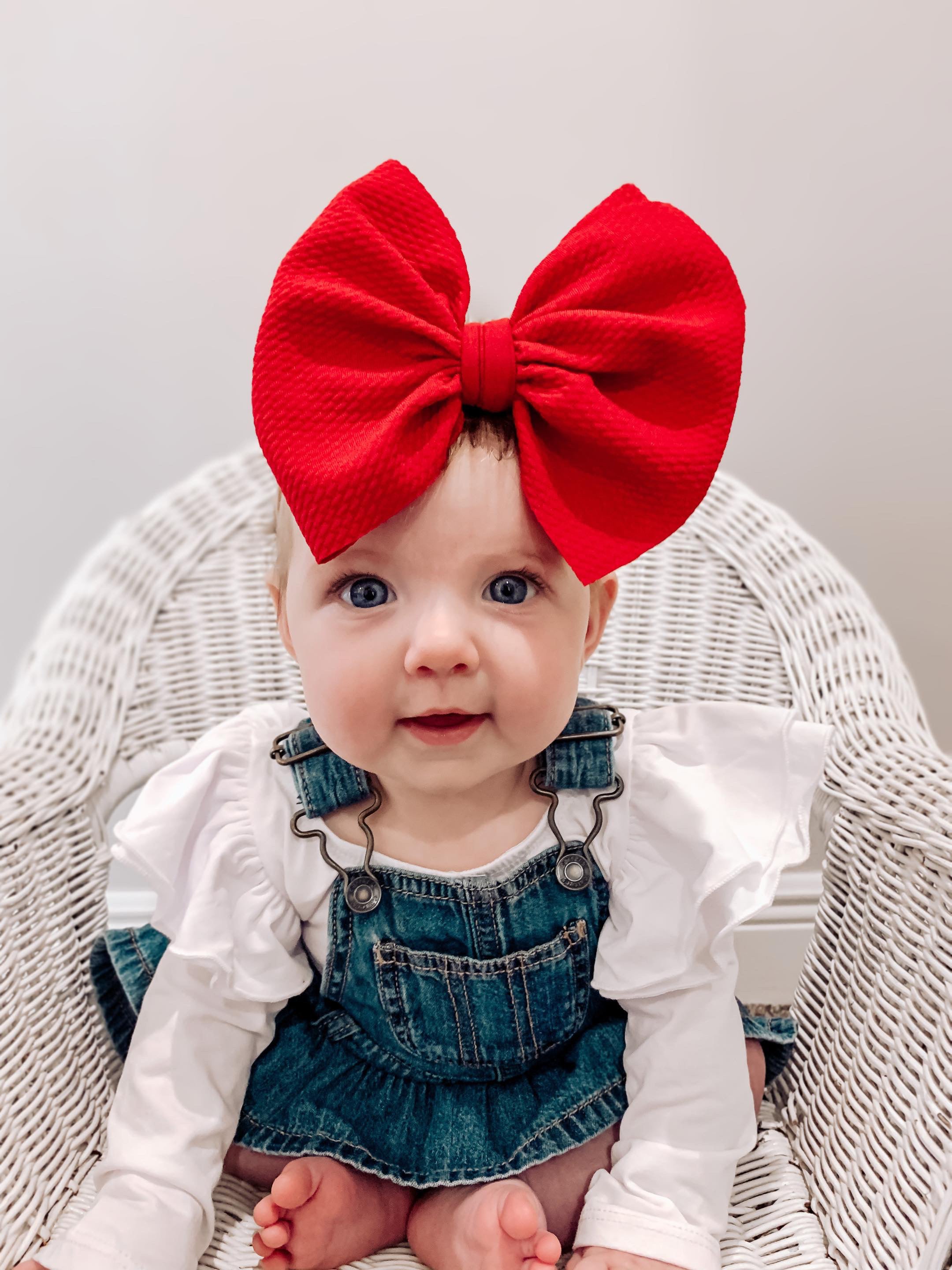 Rojo - Hair Bow - Made to Order – Little Roo's MN, LLC