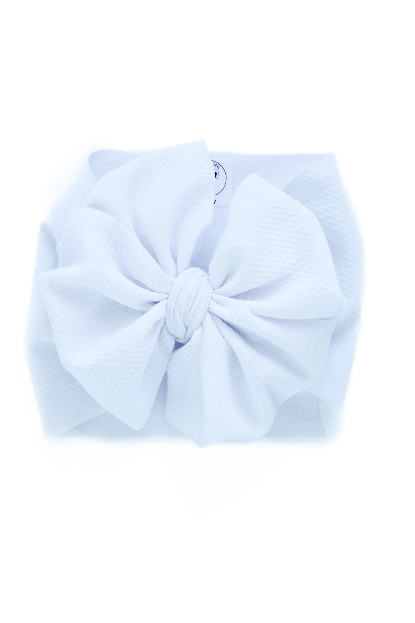 Pure White - Double Loop Bow - Made to Order – Little Roo's MN, LLC
